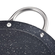 Comal Redondo Antiadherente de Mármol 29 cm – Acero Inoxidable 100% ...